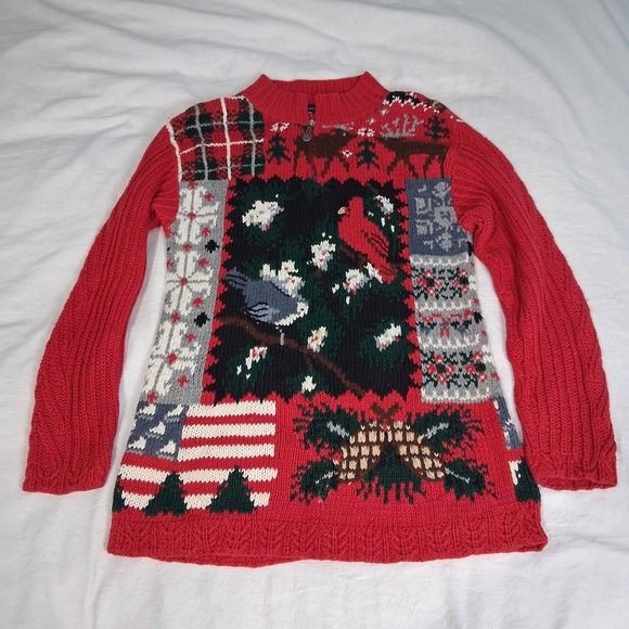 Eagles Eye | Sweaters | Vintage Eagles Eye Heavy Chunky Knit Deer Trees ...